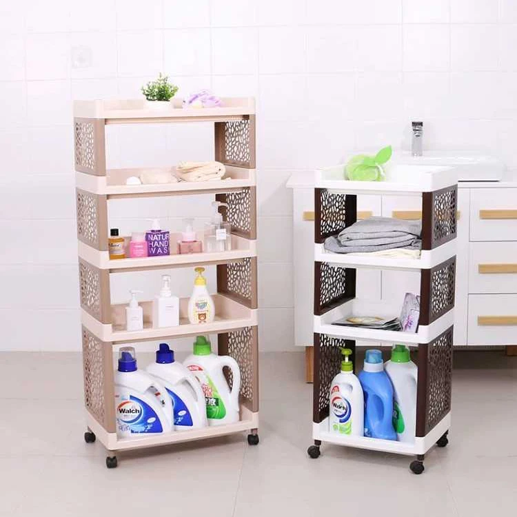 Plastic Organizer Storage Sundries Rack Folding Shelf Household For ...