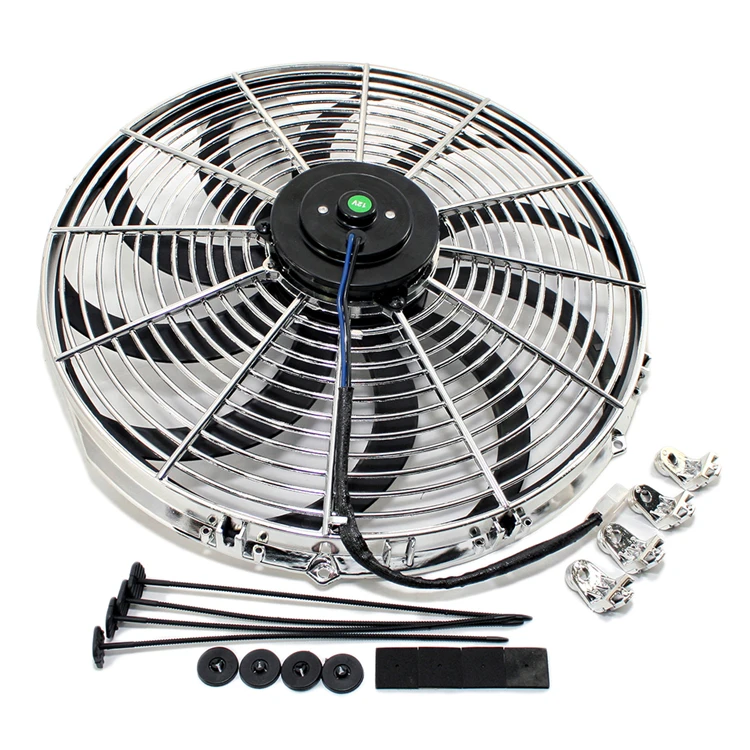 16 Inch Chrome Electric Cooling Radiator Fan for Fiat Cars