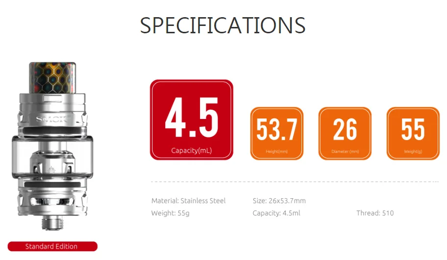 Original smok vape tank smok TFV8 baby beast tank TFV12 Baby Prince ...