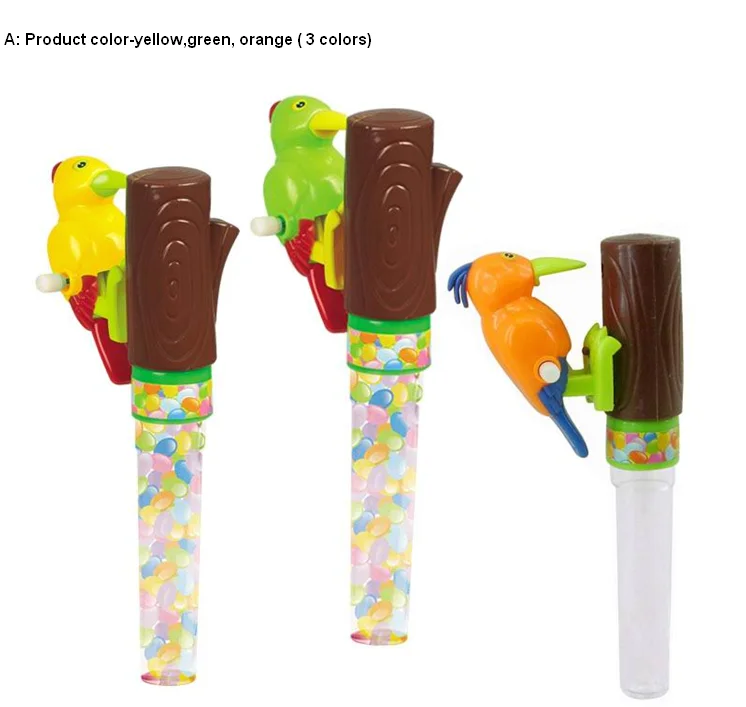 Shantou Juqi Candy Toys Wind Up Woodpecker Birds Toys With Candy Sweets ...