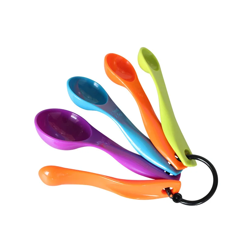 5pcs/set Plastic Measuring Spoons Mini Size Colorful 2 Scale (1/2.5/5/7 ...