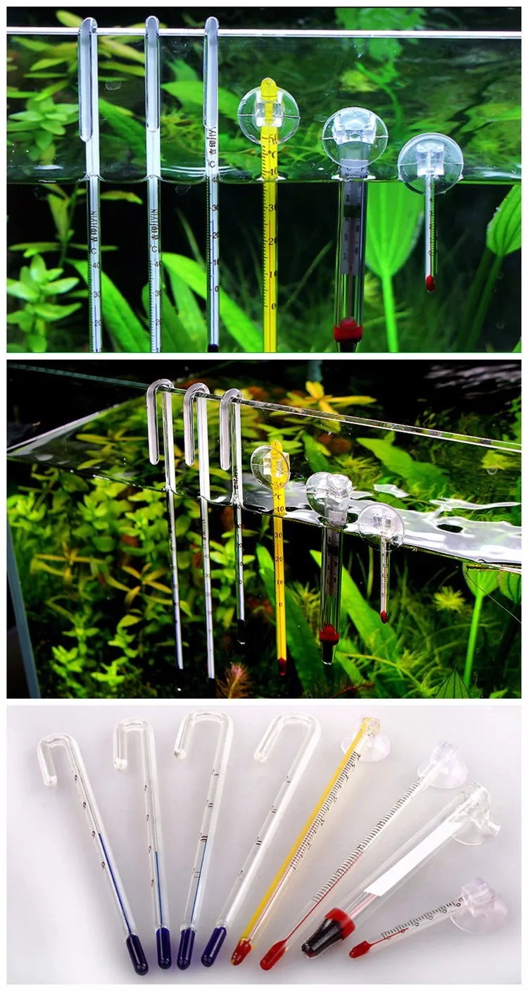 Full Range Floating Fish Tank Temperature Aquarium Thermostat Glass ...