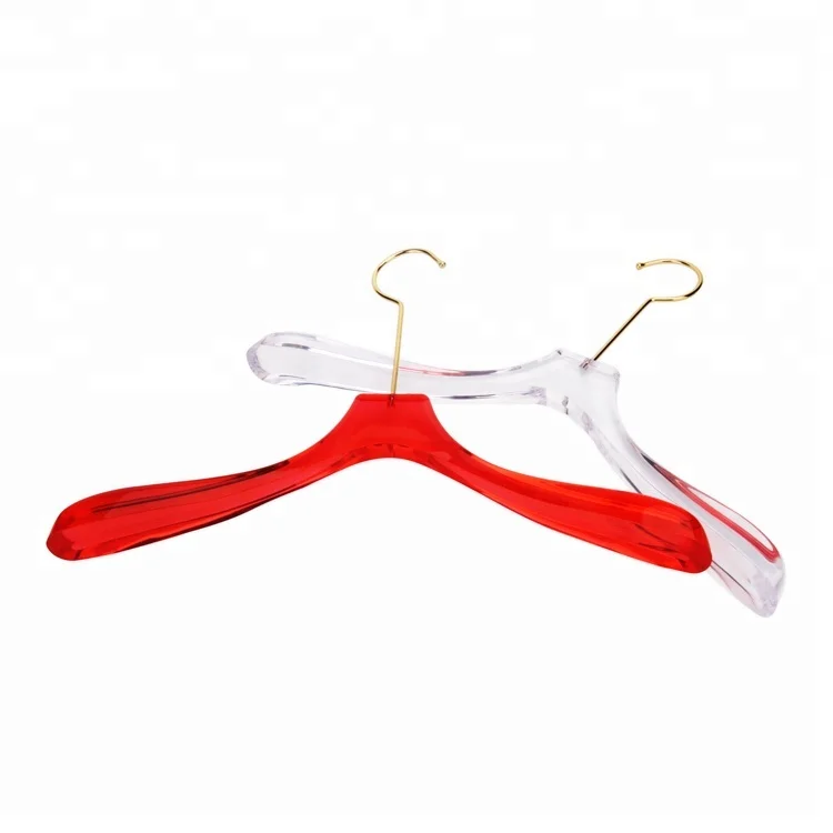 Luxurious Look Space Saving Transparent Red Acrylic Hanger