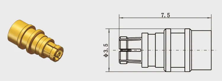 Mini SMP Straight Female Socket Solder RF Coaxial Cable Connector ...
