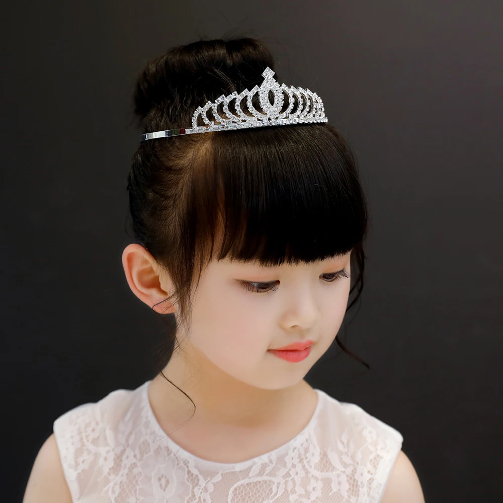 Child Rhinestone Alloy Tiara Whit Comb Birthday Party Performance ...