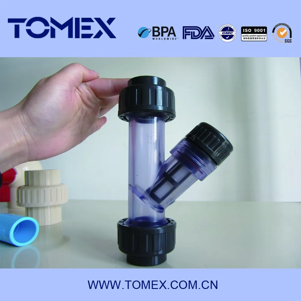 2023 New Pvc Size 1/2"-4" Pipe Pvc Transparent Y Type Strainer/filter ...