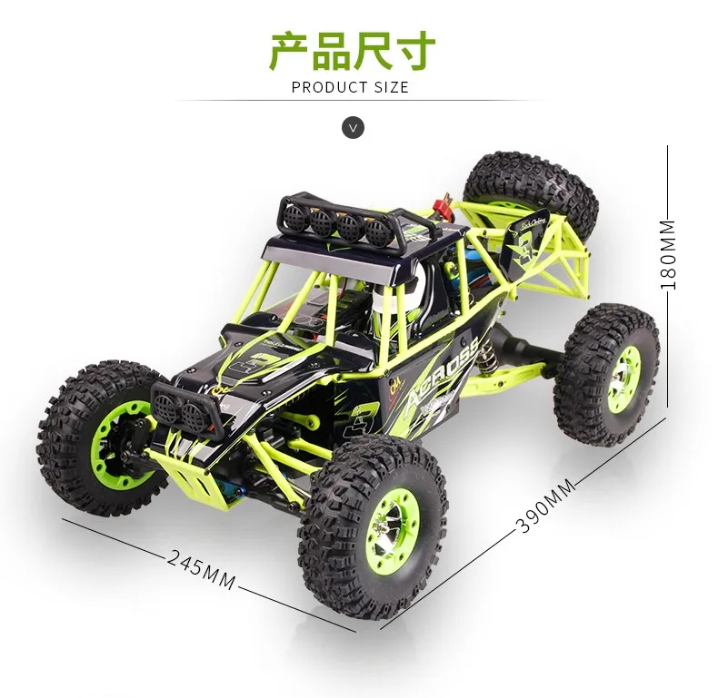 Original Wl 12428 Toys Rc Climbing Car 1:12 Scale 2.4g Electric 4wd ...