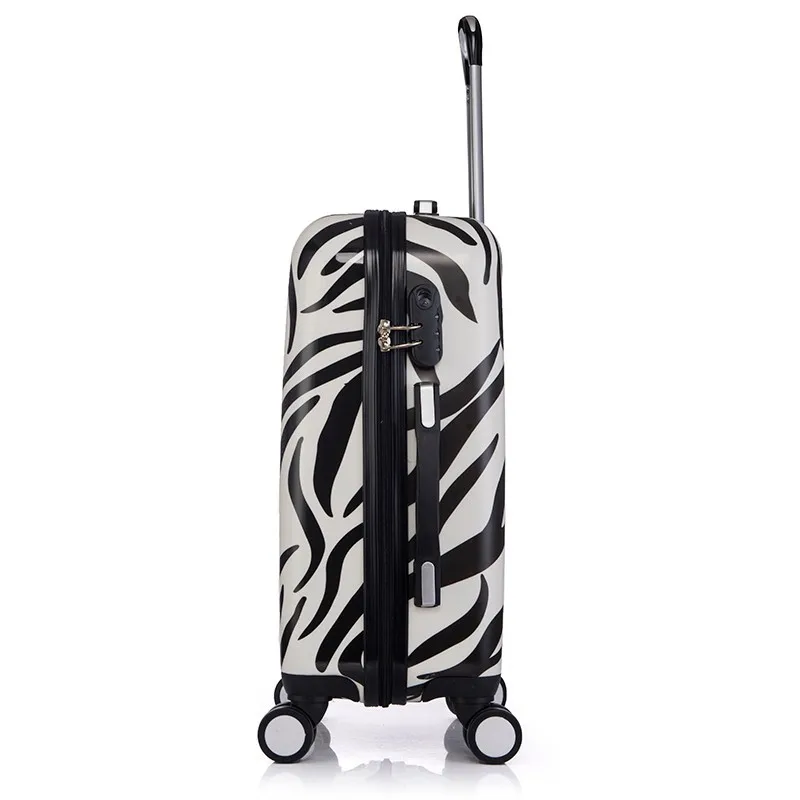 360 Degree Wheels Black And White Color Leopard Print Travel Time ...