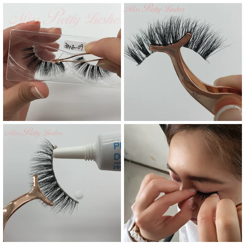 Metal Makeup Tools Strip False Eyelash Applicator Accessories Tweezers ...