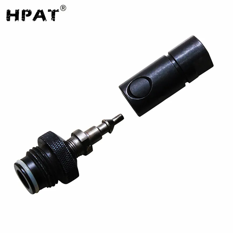 Paintball ASA Adapter to Remote Hose Line with Male Quick Disconnect Plug