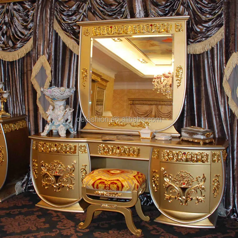 OE-FASHION French Style Dressing Table & Stool Set