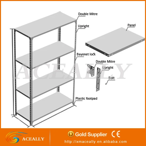 Low Price Steel Slotted Angle Shelving,Iron Angle Warehouse Rack(id ...