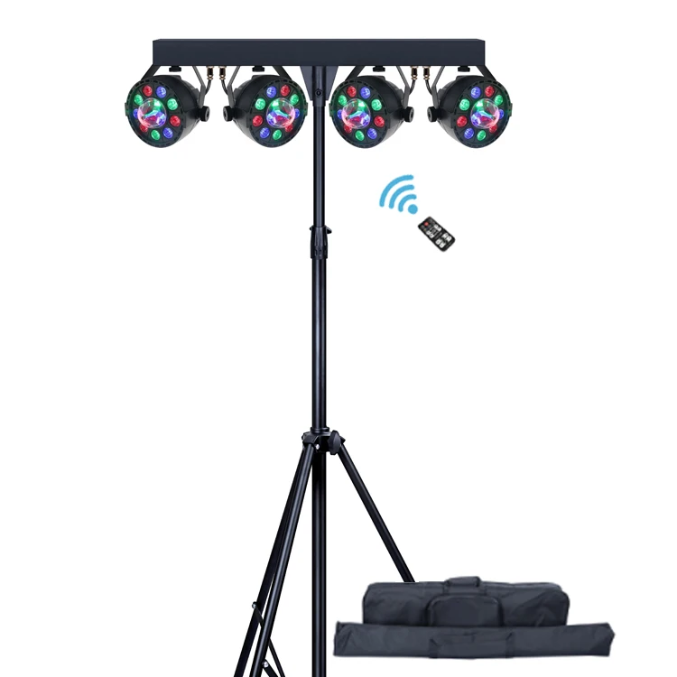 60w Rgb Dj Disco Ball Led Par Light System With Stand And Carry Bag For ...