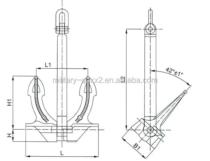 Japan Type Jis Stockless Anchor With Nk Certificate - Buy Jis Stockless ...