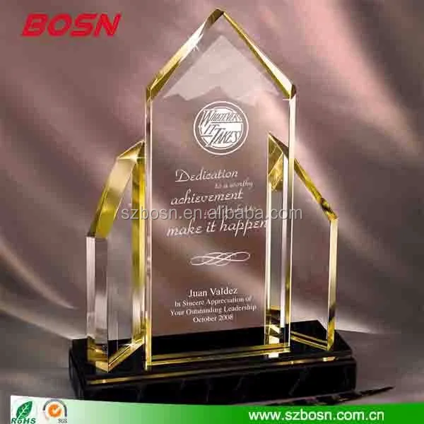 Luxury Acrylic Trophy Plaque Lucite Perspex Clock Plexiglass Shields ...