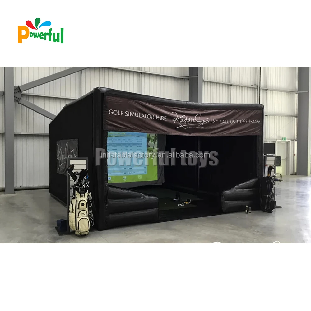 Portable Inflatable Golf Simulator Tent Inflatable Hitting Net For ...
