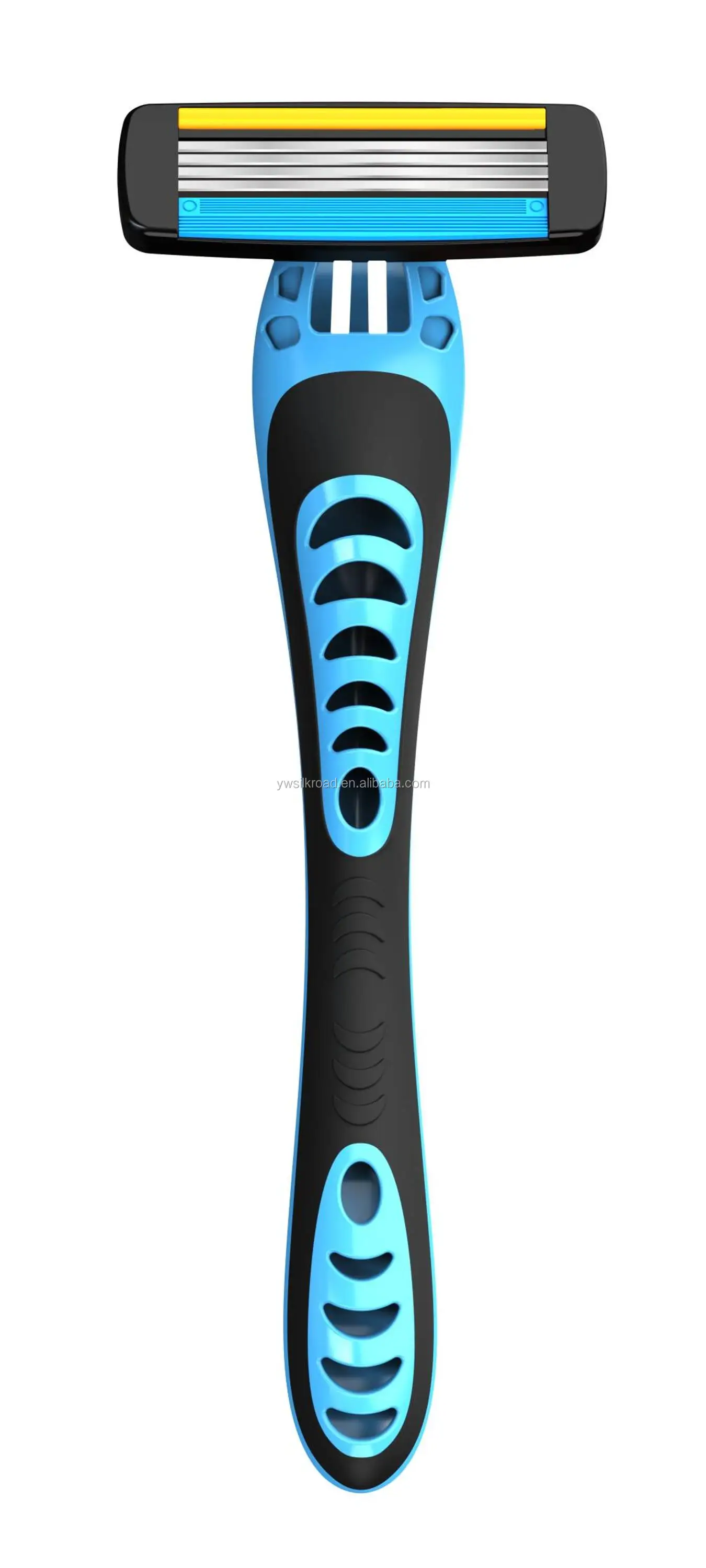 High Quality Rubber Handle With Single Blade Disposable Shaving Razor ...