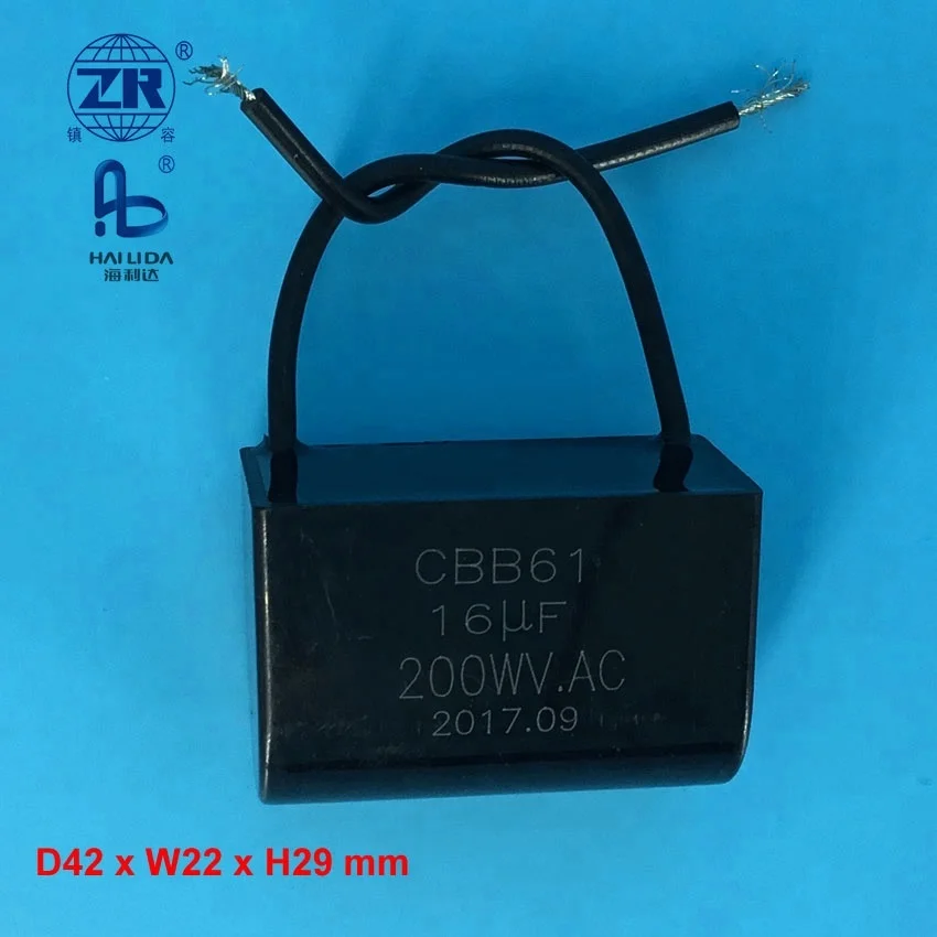 CBB61 Capacitor 14uf 400vac for 2-Wire Ceiling Fans