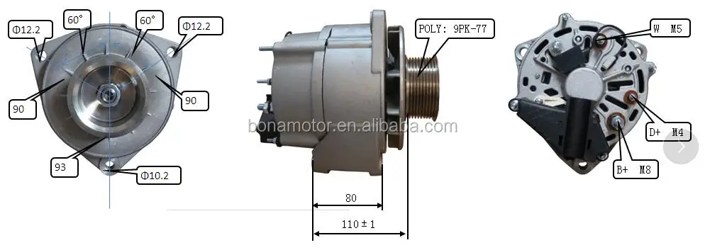 12388 24V Alternator for BENZ Truck - Reliable Performance