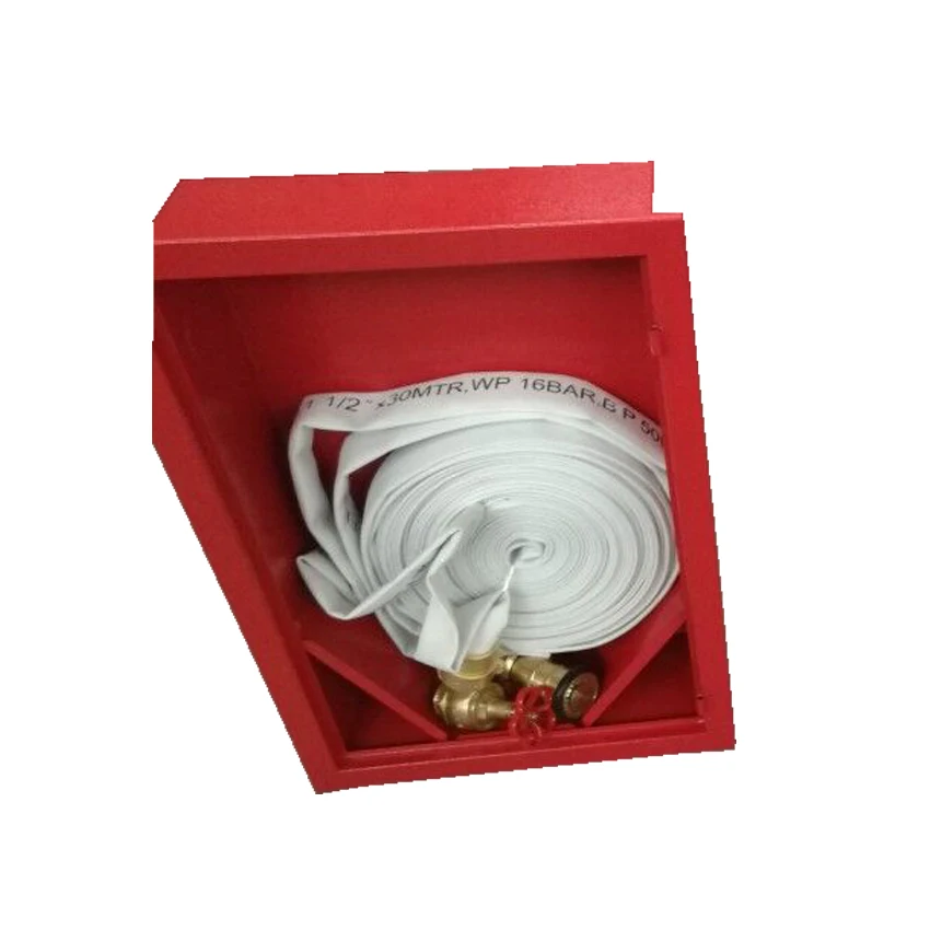 1.5x30m Recessed Type Thin Fire Hose Cabinet With Spray Nozzle Fire ...