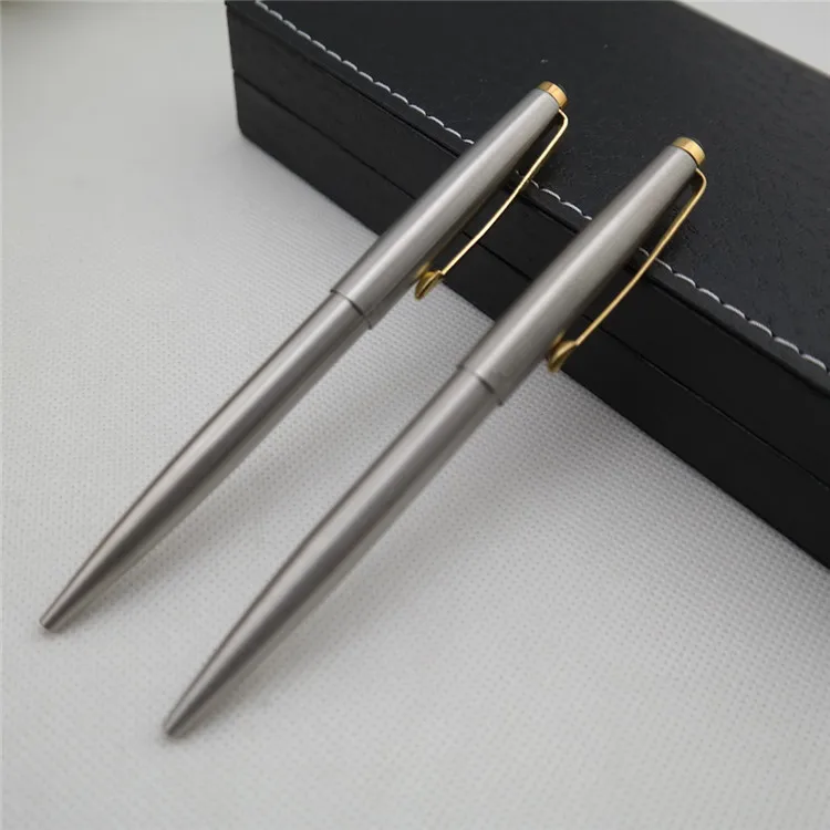 Simple Silver Color Stainless Steel Parker Ballpoint Pen