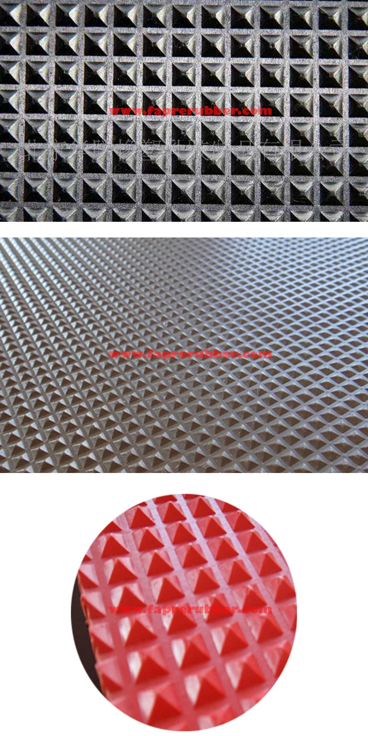 2018 Anti Slip Pyramid Pattern Rubber Flooring Mat