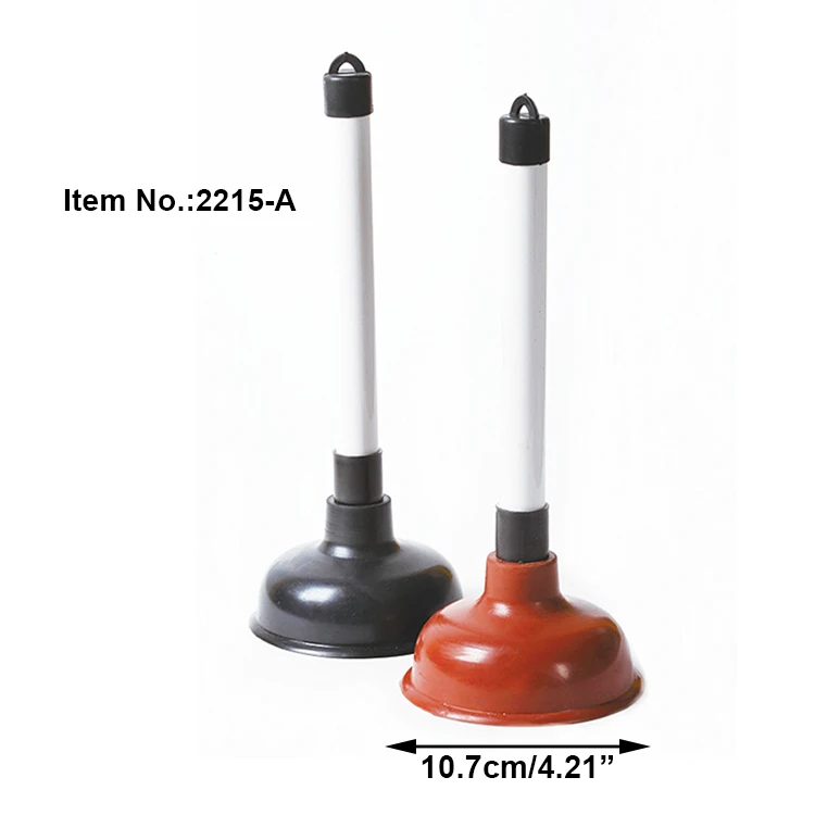 HQ2216 Bathroom Rubber Toilet Plunger with Wooden Stick