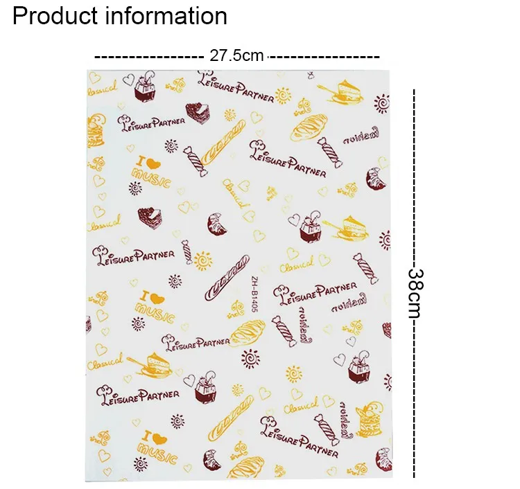 Custom Printed Wax Paper Kfc/mcdonald's Food Packaging Paper Food ...