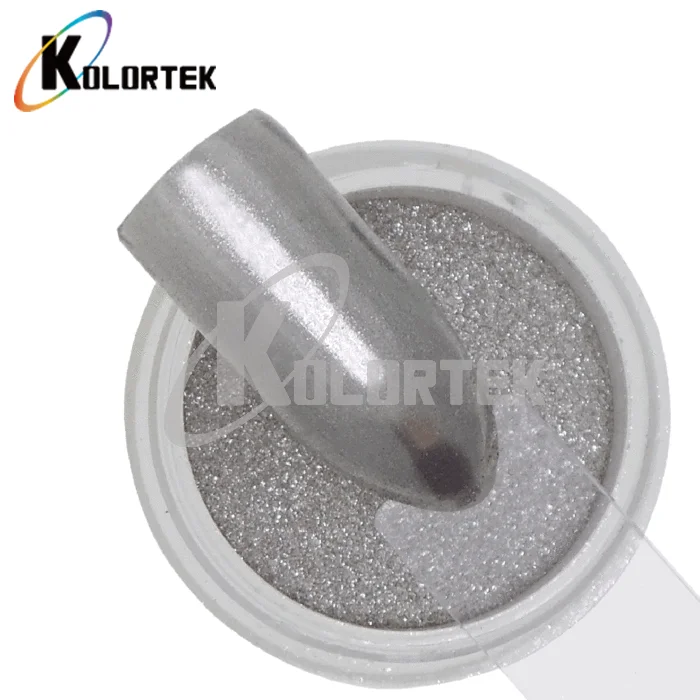 Silver Glass Flake Powder Metashine Silver Chrome Pigments Nail Powder ...