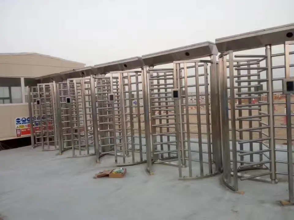 Full Height Access Control Turnstile Facial Recognition Security Gate ...