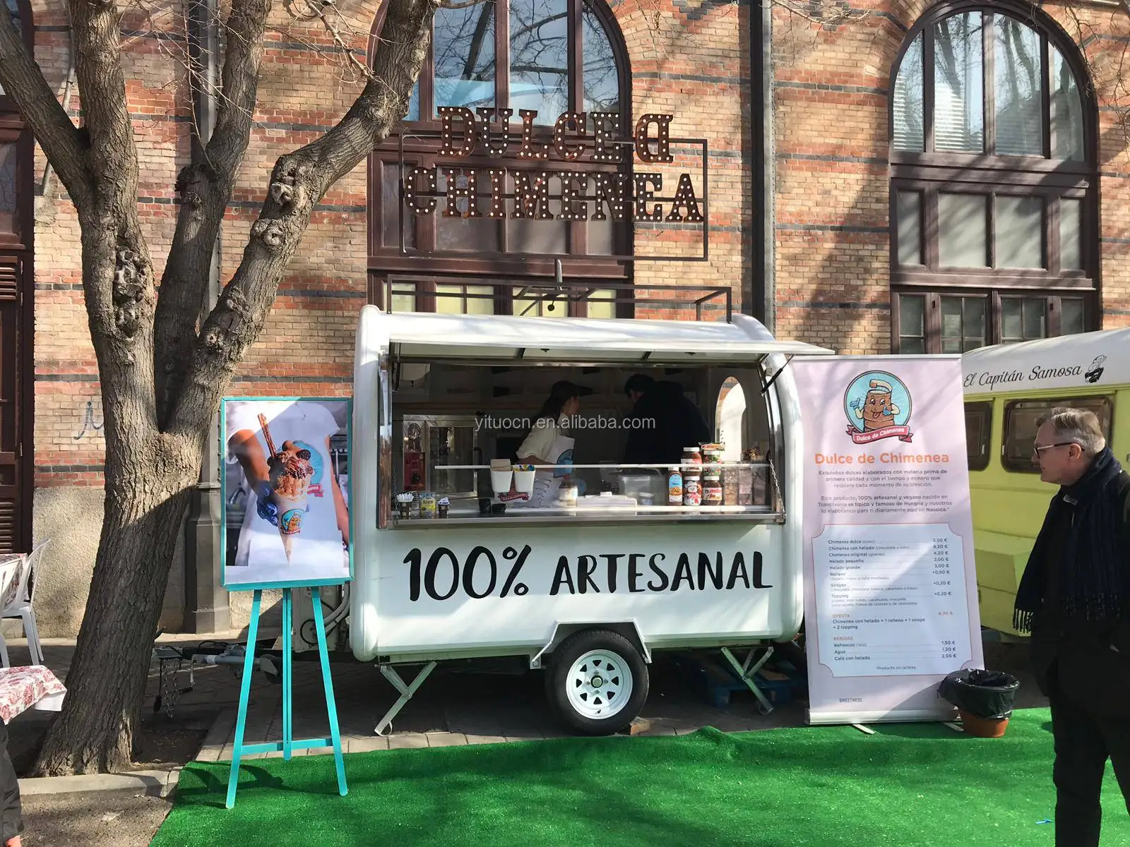 New Design American Food Cart and Outdoor Shawarma Food Cart With Food ...