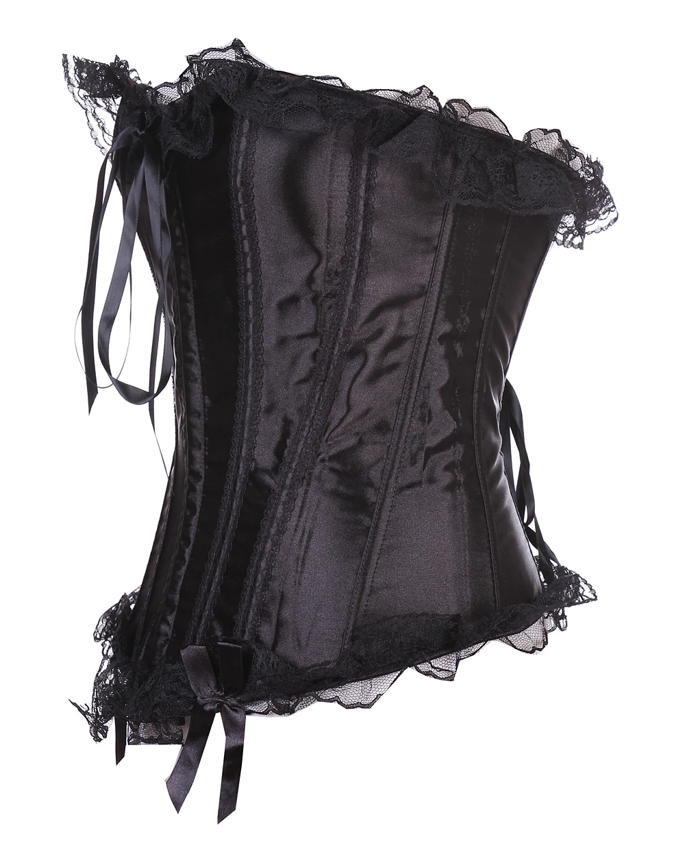 Wholesale Cheap Black Satin Padded Cup Sexy Corset Bustier Tops - Buy ...