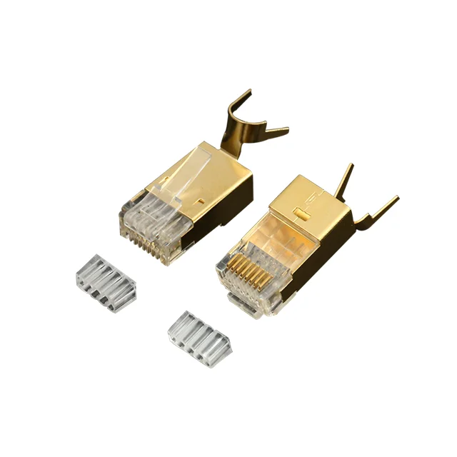 Exw High Quality Cat7 Rj45 Connector Plug Shielded With Tail 7 Pin ...