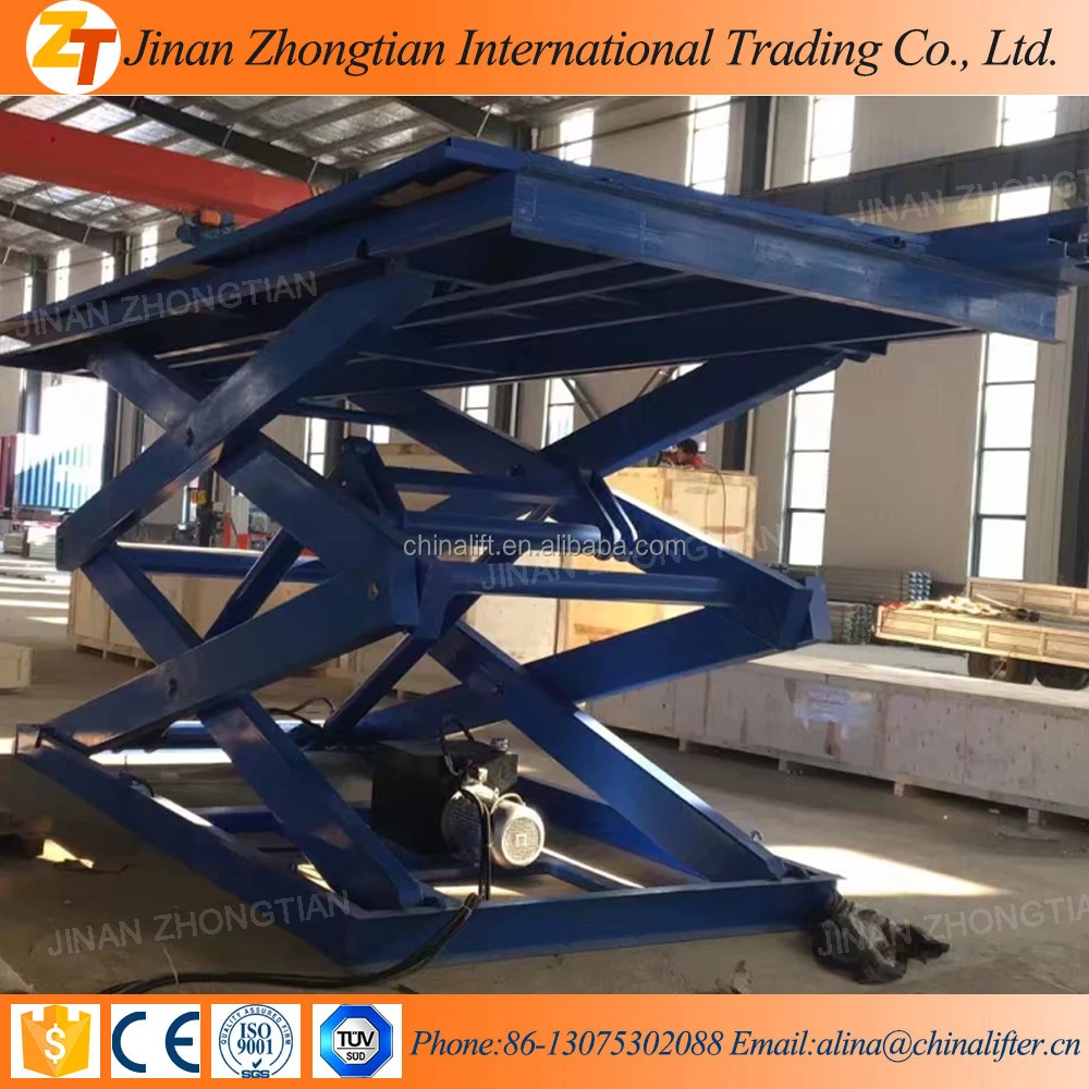 1-6 Ton Hydraulic Scissor Car Lift Work Platform Electric Scissor Lift ...