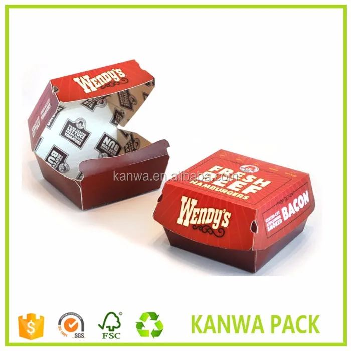 Take Away Mini Burger Box,Custom Design Burger Packaging - Buy Mini ...