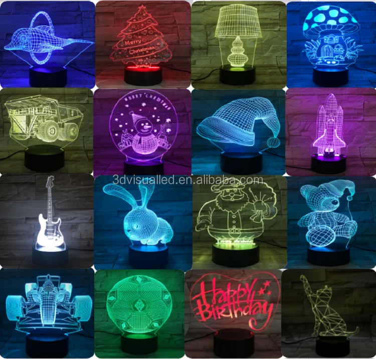 Teeth Tooth Shape Colorful Night Light 3d Led Dental Tooth Table Lamp 7 ...