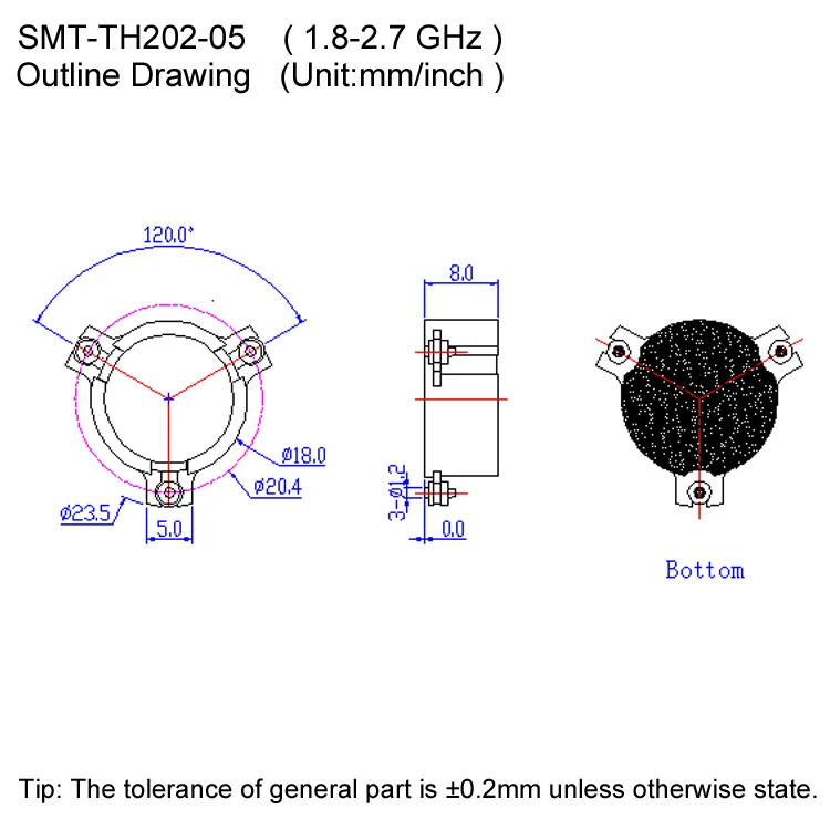 RF TYT SMT SMD Connector 8.8 -10.2 GHz Surface Mount Isolator ...