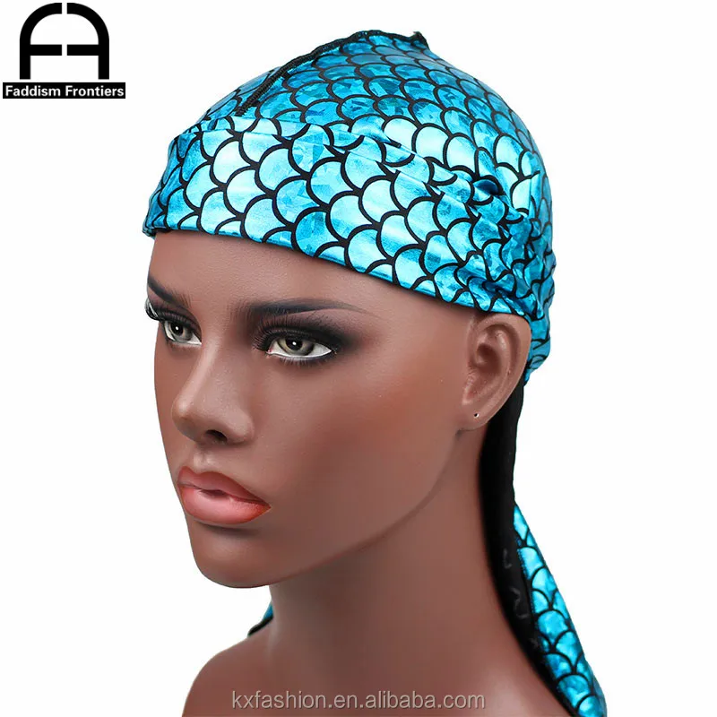 New Men Fish Scale Silky Durags - Buy Durag,Silky Durag,Fish Scale ...