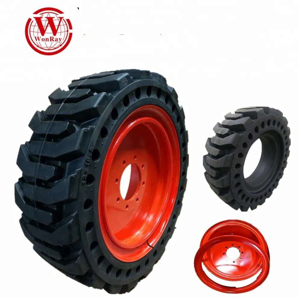 Skid Steer Loader Solid Tire 12-16.5 with Rim 8.00-20