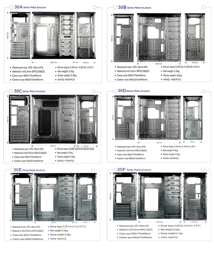 Newest Model Cool System Computer Case Normal Atx Pc Case - Buy ...