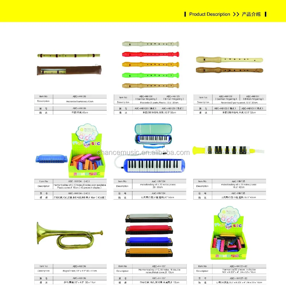 2017 Colorful Plastic High Quality Recorder For Children Abc-hb131/133 ...