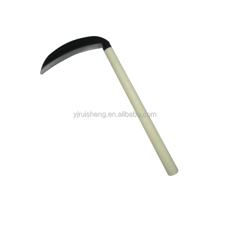 Top Quality All-steel Farming Crescent Sickle With Wood Handle - Buy ...