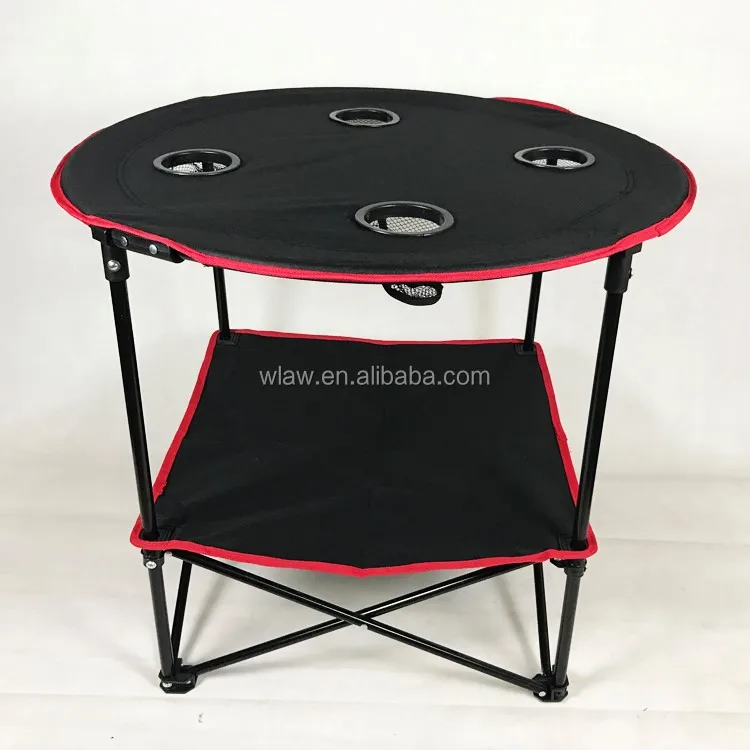 Folding Travel Table With Slots In Table Top To Hold A Water Bottle ...
