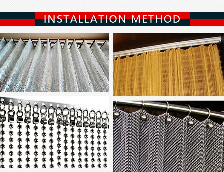 Decorative Hanging Track Aluminum Metal Mesh Chain Curtain - Buy ...
