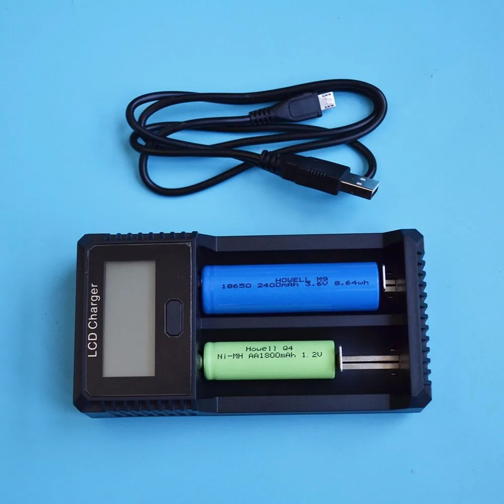 Lcd Display Universal Smart Battery Charger For 14500 18650 26650 Li ...