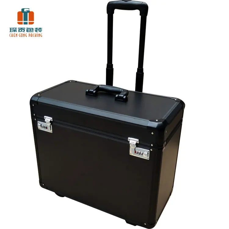 China Made Carrying Aluminum Trolley Tool Box Flight case Mini ...
