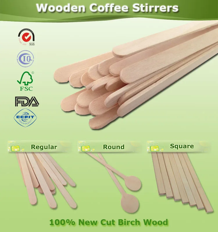Drink Round Head Wood Stirring Stick For Coffee - Buy Stirring Stick ...