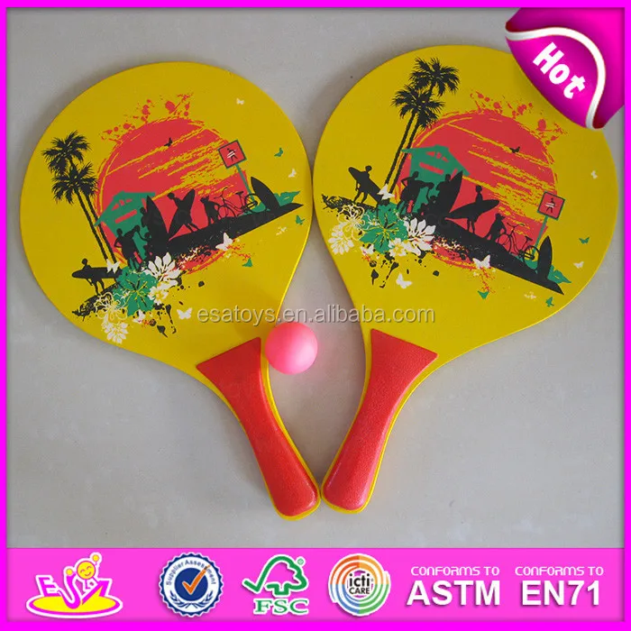 1 New Arrival Wooden Beach Ball Racket Set,Popular Kid Wooden Beach ...