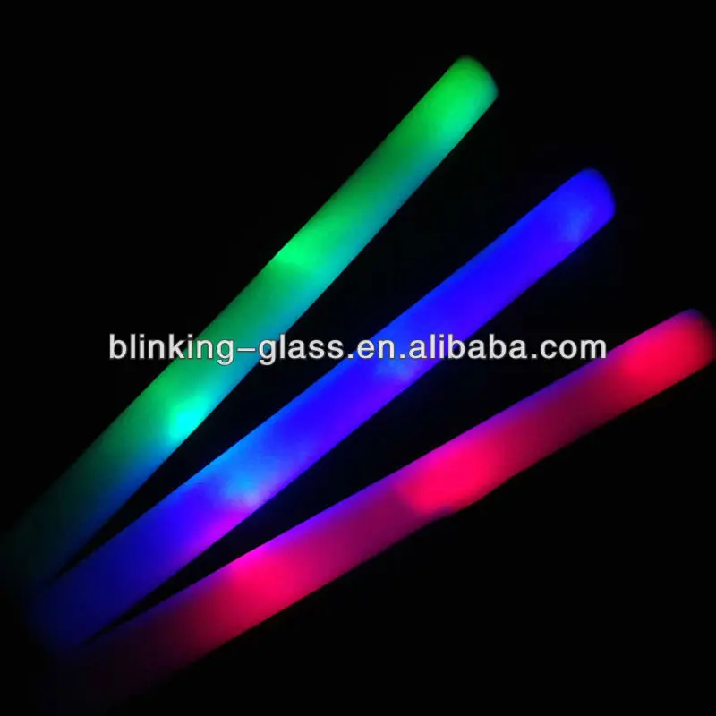 Led Luminous Sticks White Pink Party Rave Foam Glow Stick Bulk Flashing ...