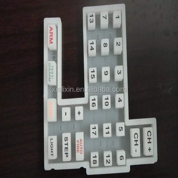 Custom Silicone Rubber Switch Keypad With Membrane Mylar Circuit - Buy ...